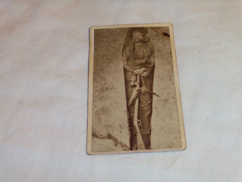 RUBE BURROW OUTLAW POST MORTEM CDV PHOTO | S&H Civil War Antiques